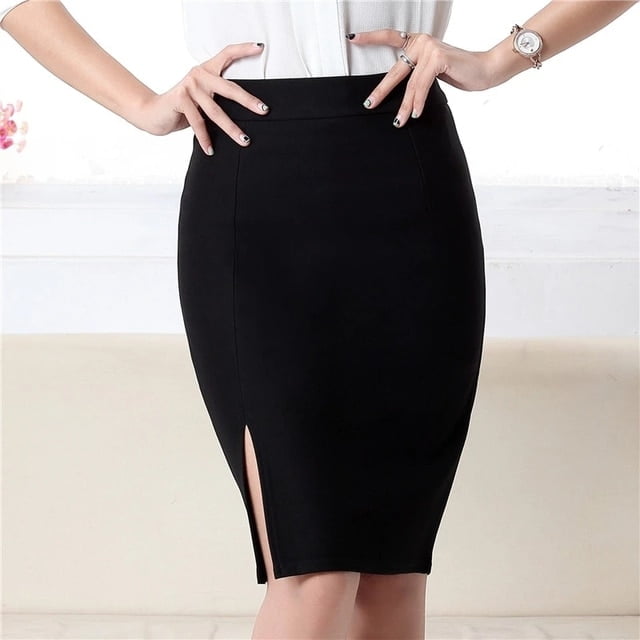 PIKADINGNIS Womens Office Formal Pencil Skirt New Fashion Slim Fit ...