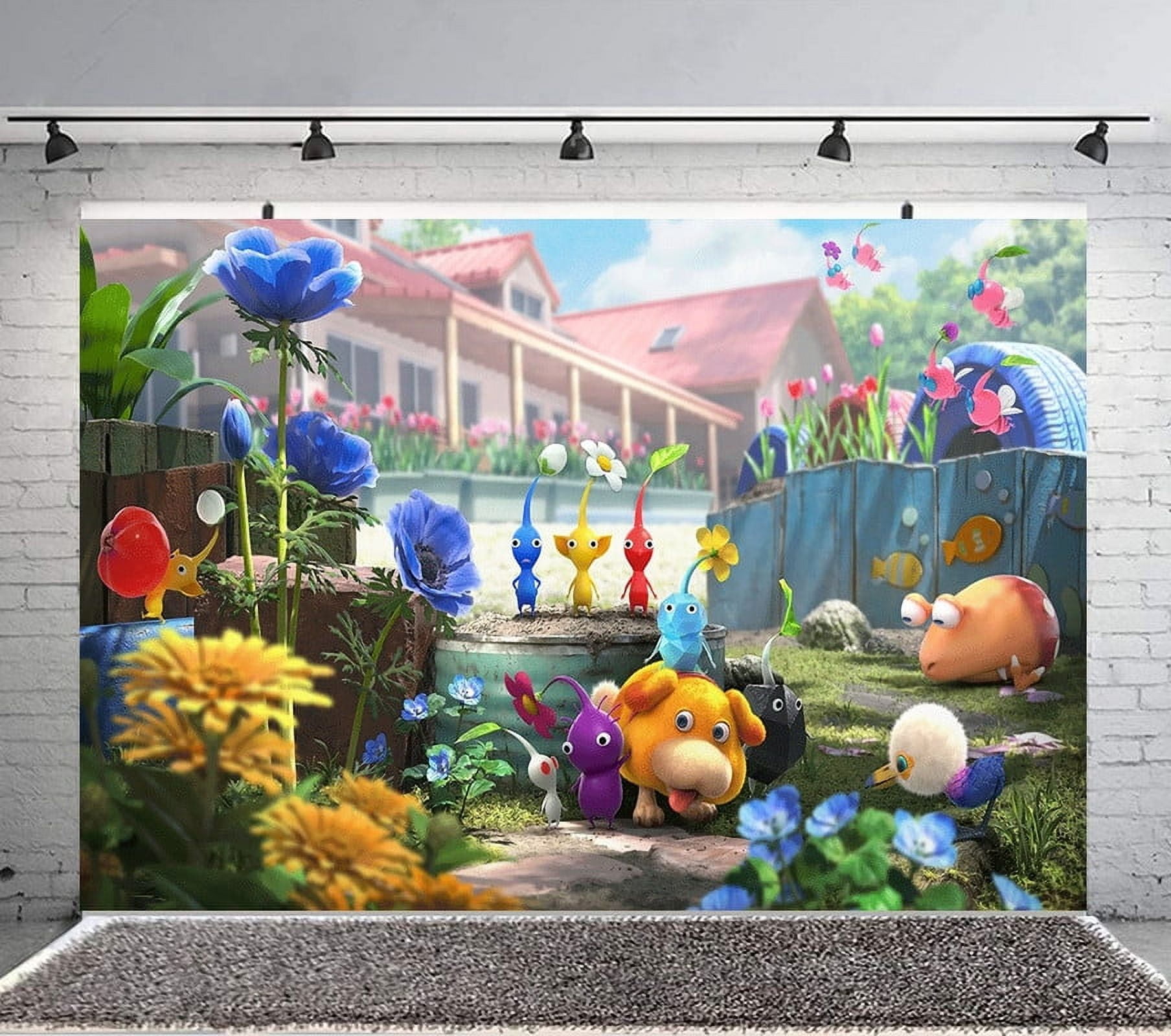 PIKMIN Backdrop Banner Party Supplies Poster Movie Theme Background for ...