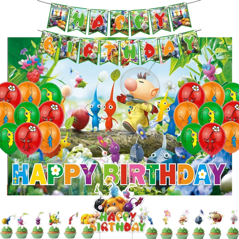 PIKMIN Theme Cartoon style Birthday Decoration Kits，Party Supplies ...