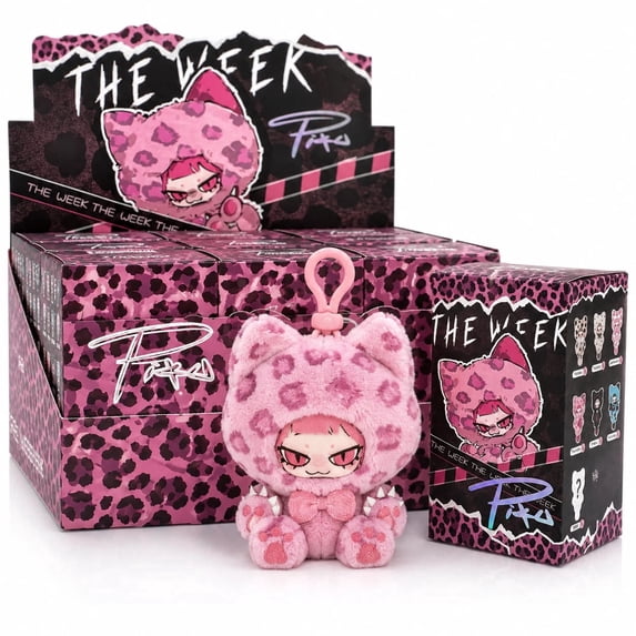 PIKU The Week Series Blind Box Plush Keychain Mystery Box Set – 6 ...