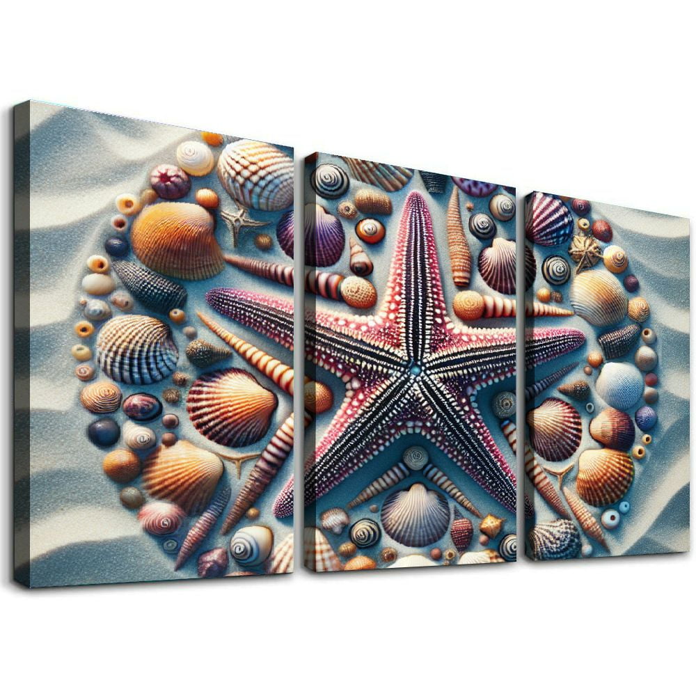 Wuche 3 Pieces Wall Art Prints Ocean Coral Poster Coastal Pictures ...