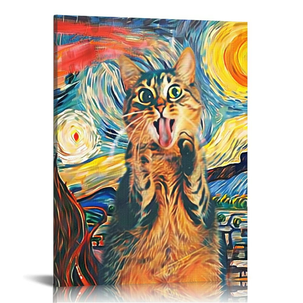 PIKWEEK Abstract Edvard Munch Canvas Wall Art Famous Art The Scream ...