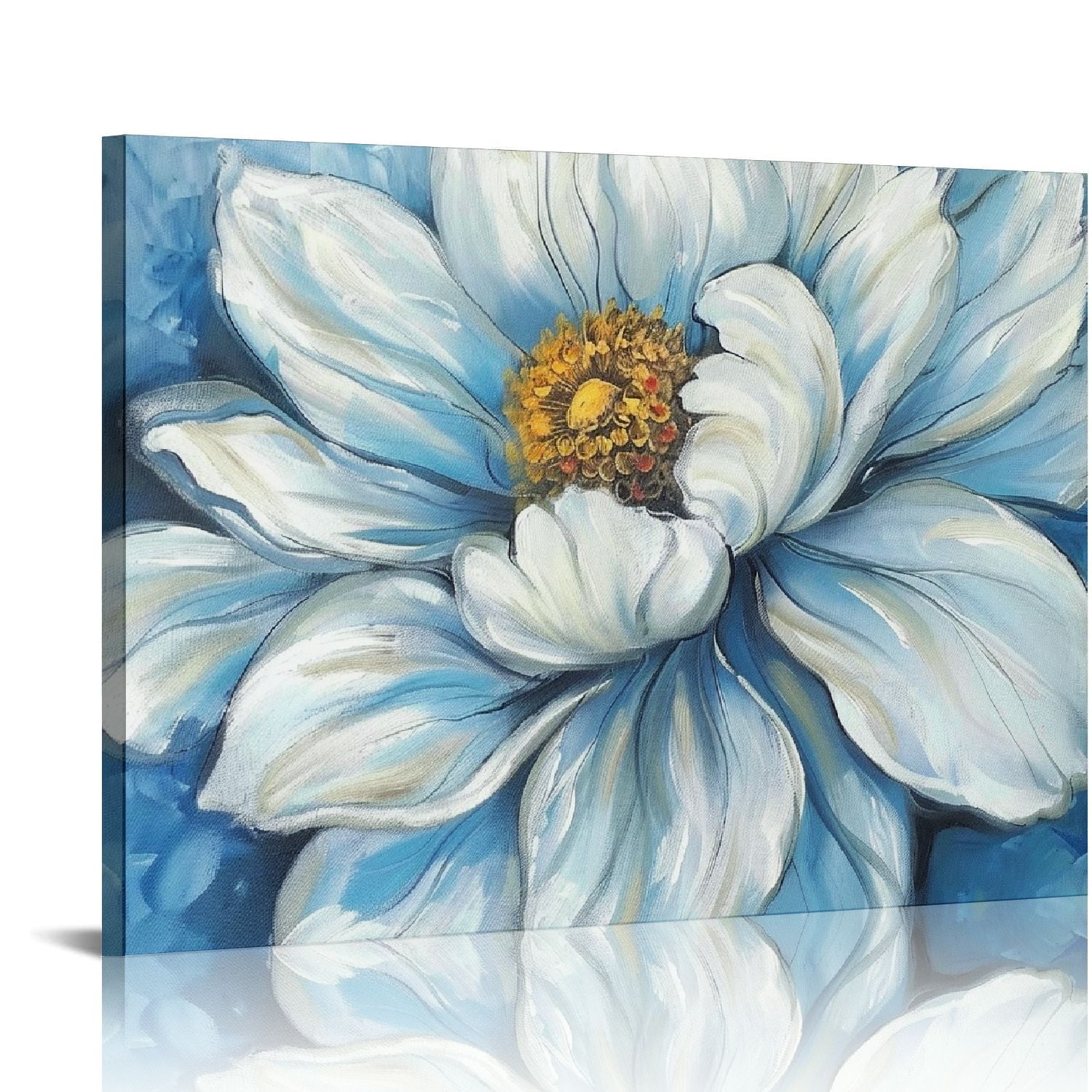 PIKWEEK Abstract Flower Canvas Wall Art: Floral Blooms Artwork Painted ...