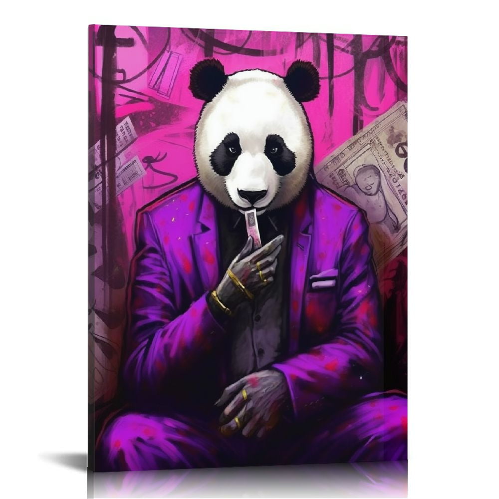 PIKWEEK Alec Graffiti Money Dollar Panda Poster Decorative Painting ...