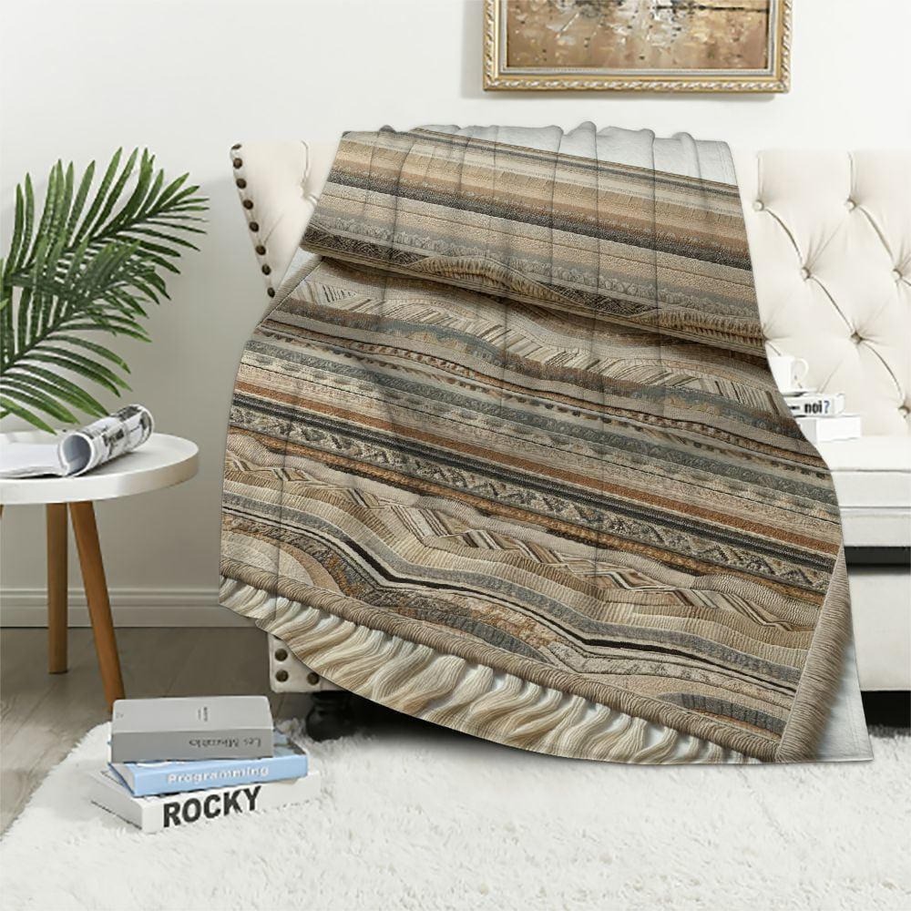 PIKWEEK Arizona Sunset Throw Blanket,Rust/Gray - Walmart.com