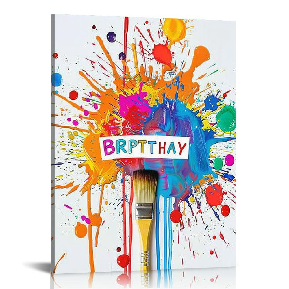 PIKWEEK Birthday Background Art Theme Birthday Party Decoration Painted ...