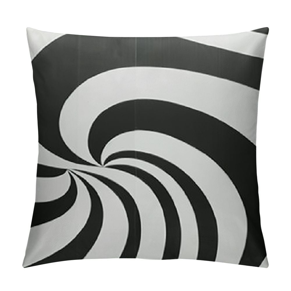 Wuche Black and White Abstract Throw Pillow Covers Modern Geometric ...