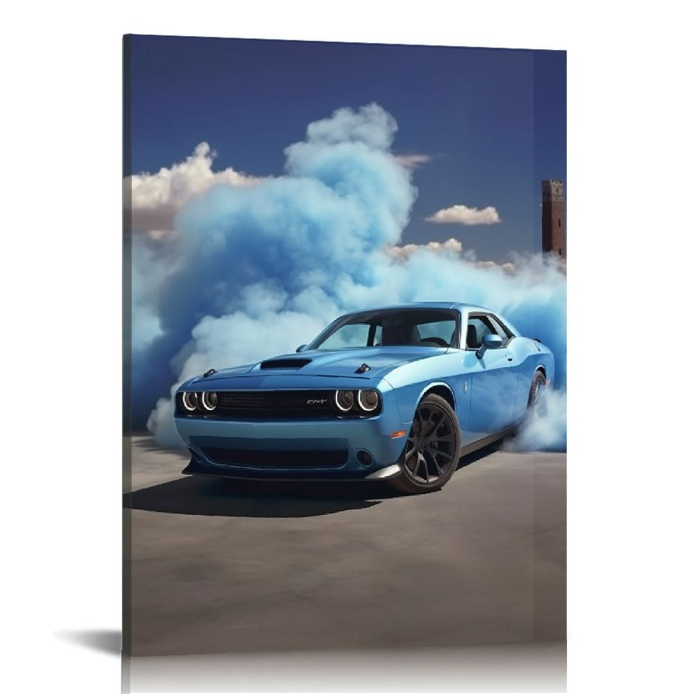 PIKWEEK Blue Car Poster Signed Limited Posters Music Album Cover Poster ...