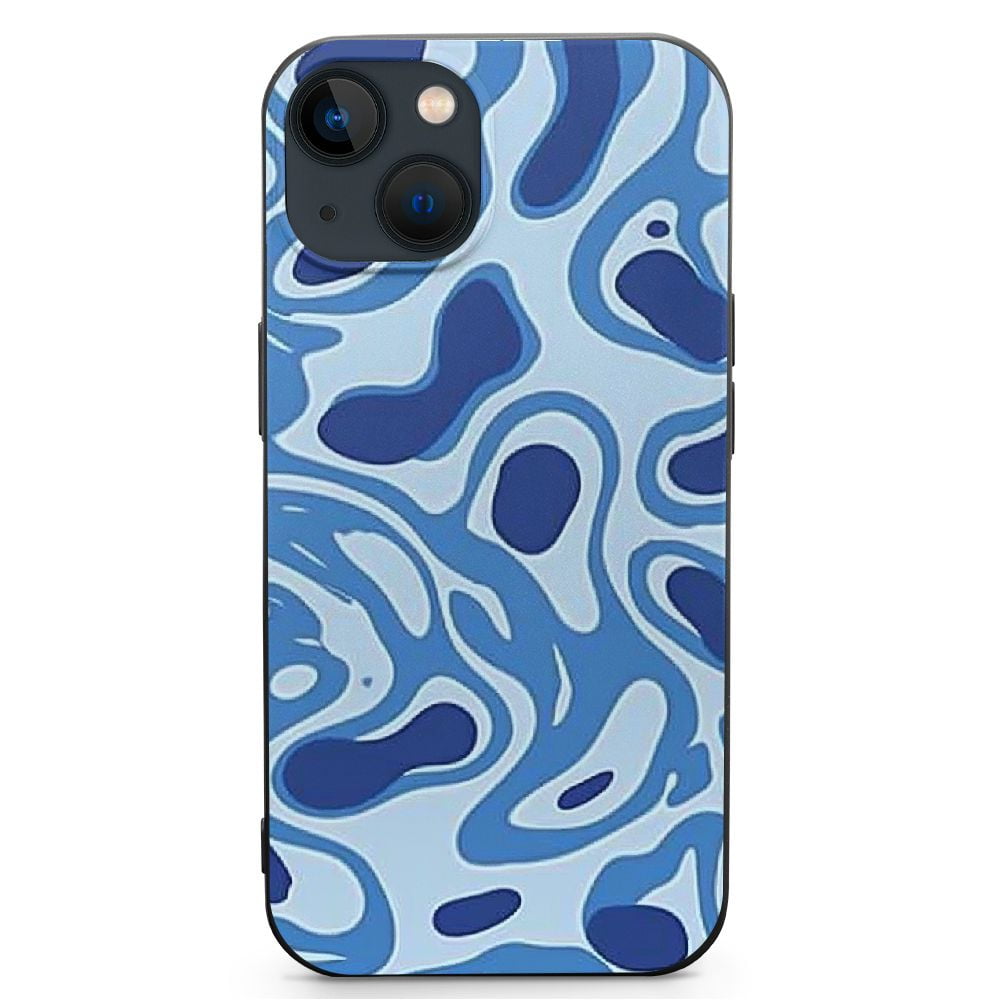 PIKWEEK Blue Melting Smile Face Case Compatible with iPhone 13 Pro Max, Hippie Drippy Smiling ...