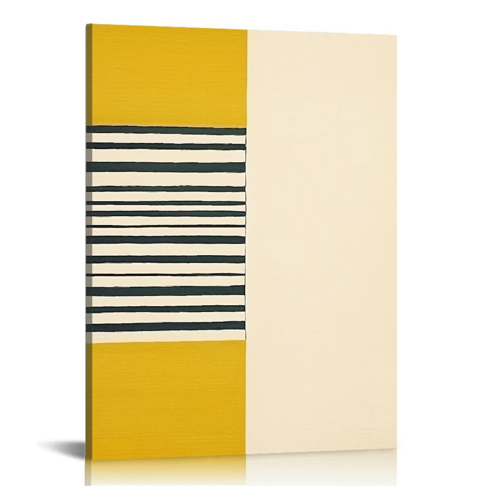 PIKWEEK Boho Beige Minimalist Wall Art Decor Prints Boho Yellow ...