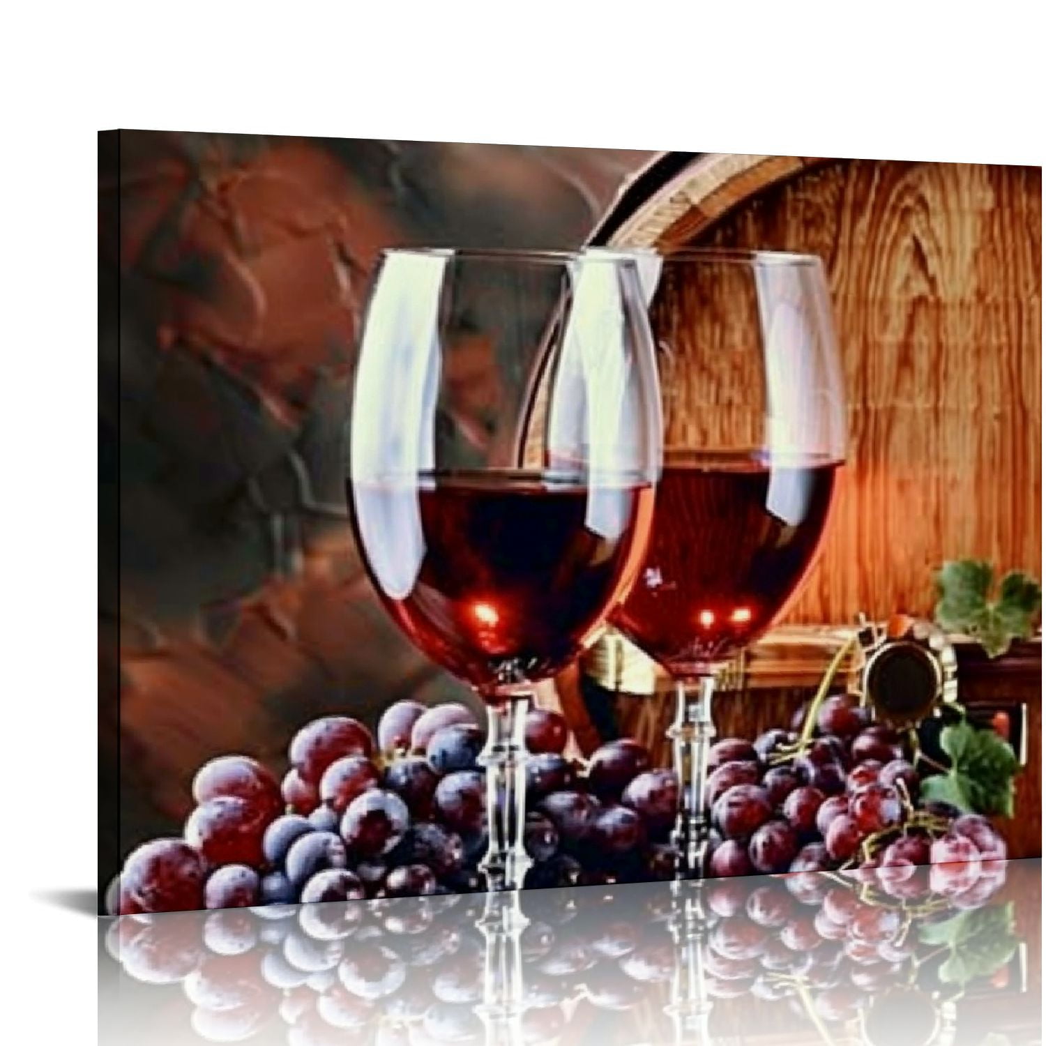 PIKWEEK Canvas Wall Art For Kitchen Dining Room Wall Decor Wine Glass ...
