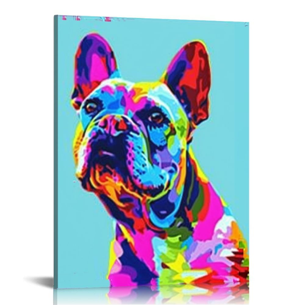 PIKWEEK Colorful Dog Wall Decor Wall Art Dog Decor Dog Room Decor ...
