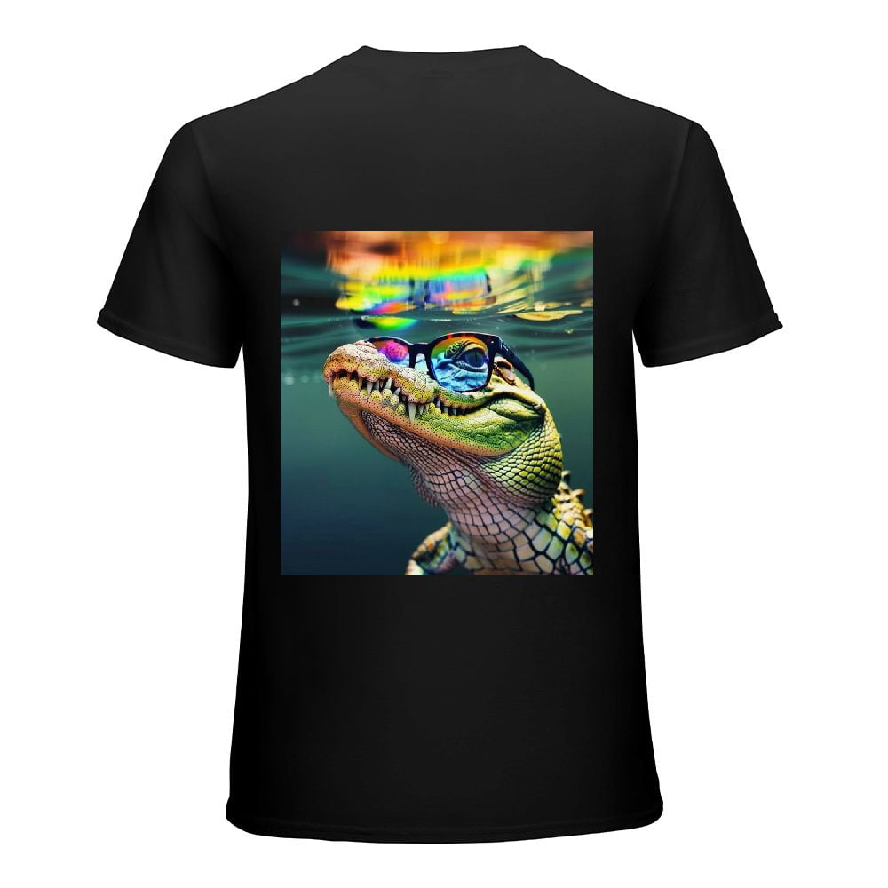 Wuche Colorful cartoon animals, crocodiles in the river, shirt design ...