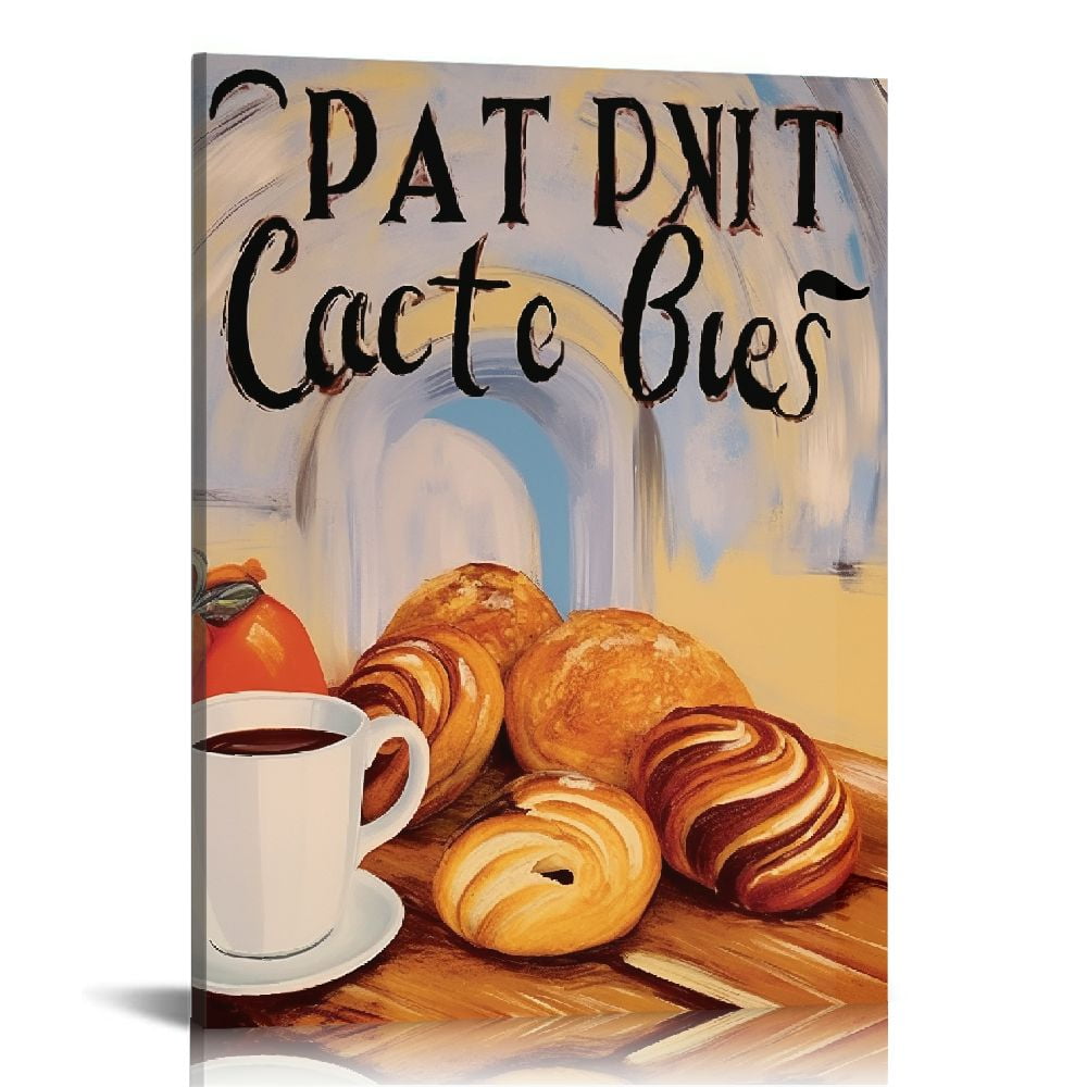 PIKWEEK Country But First Cafecito Y Pan Dulce Canvas Print Wall Art ...