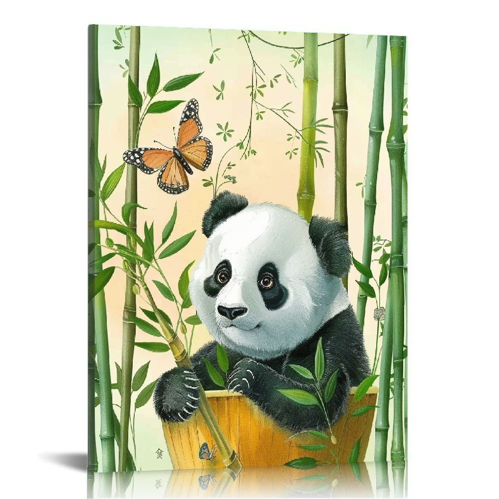 PIKWEEK Cute Panda Bathroom Wall Decor Funny Panda In Bathtub Pictures ...