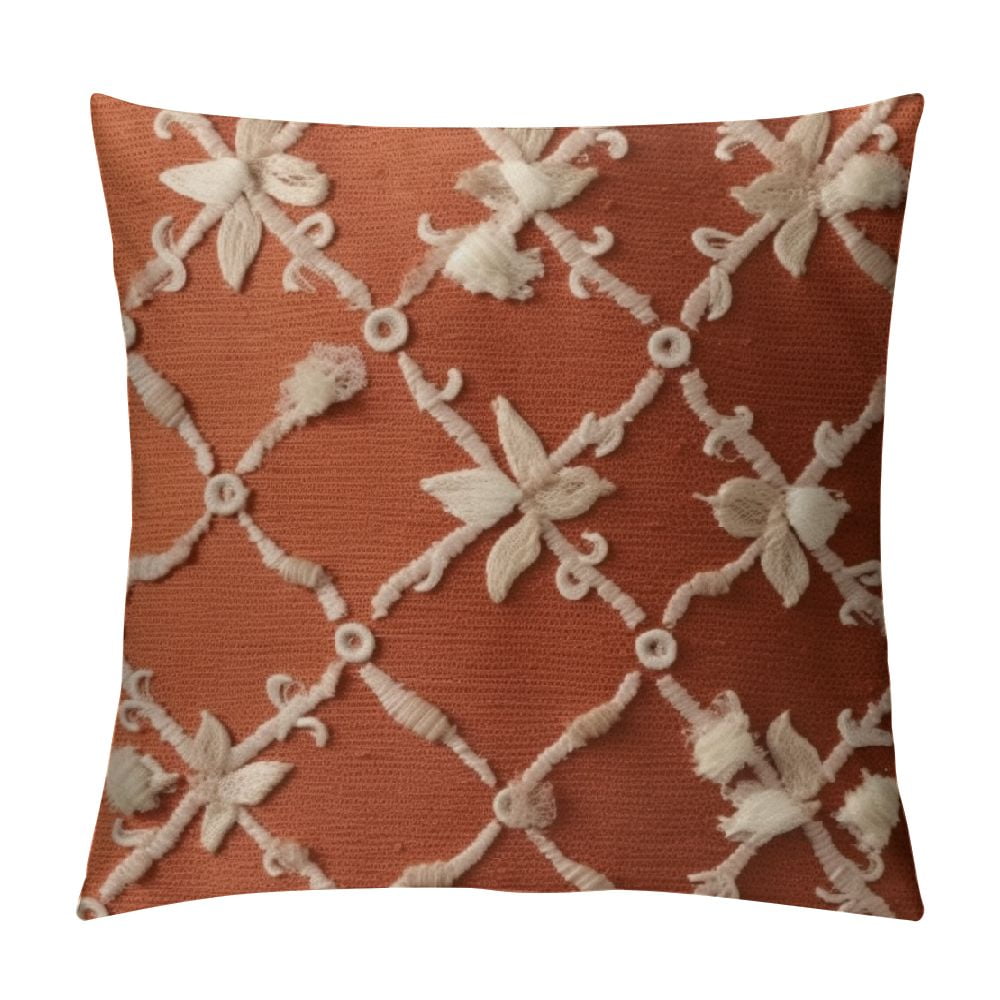PIKWEEK Decorative Throw Pillow Covers Rhombic Jacquard Pillowcase Soft ...