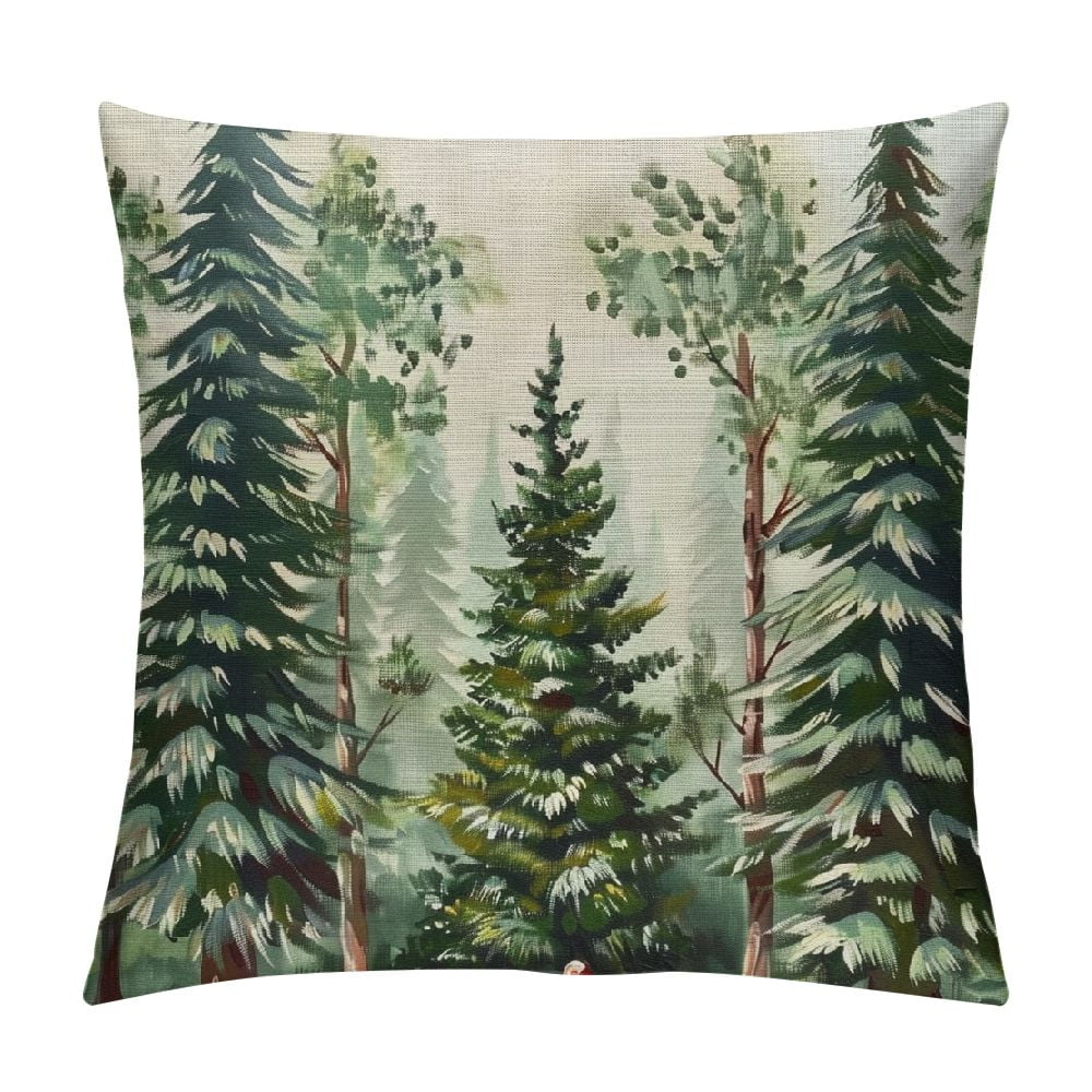 PIKWEEK Evergreen Pillow Covers 20x20 Inch Birch Tree Forest Decorative ...