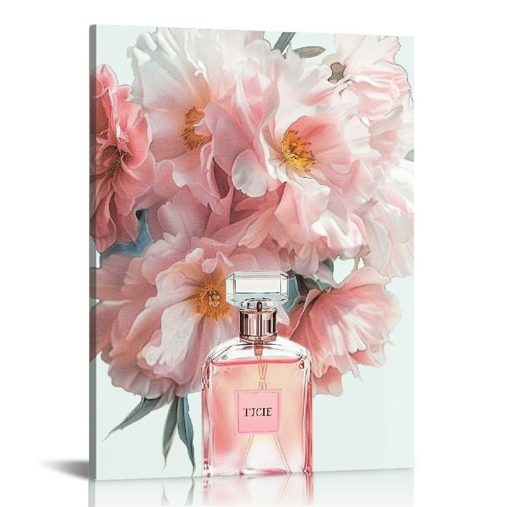 PIKWEEK FRAMED Pink Makeup Room Wall Art, Fashion Woman Picture Wall ...