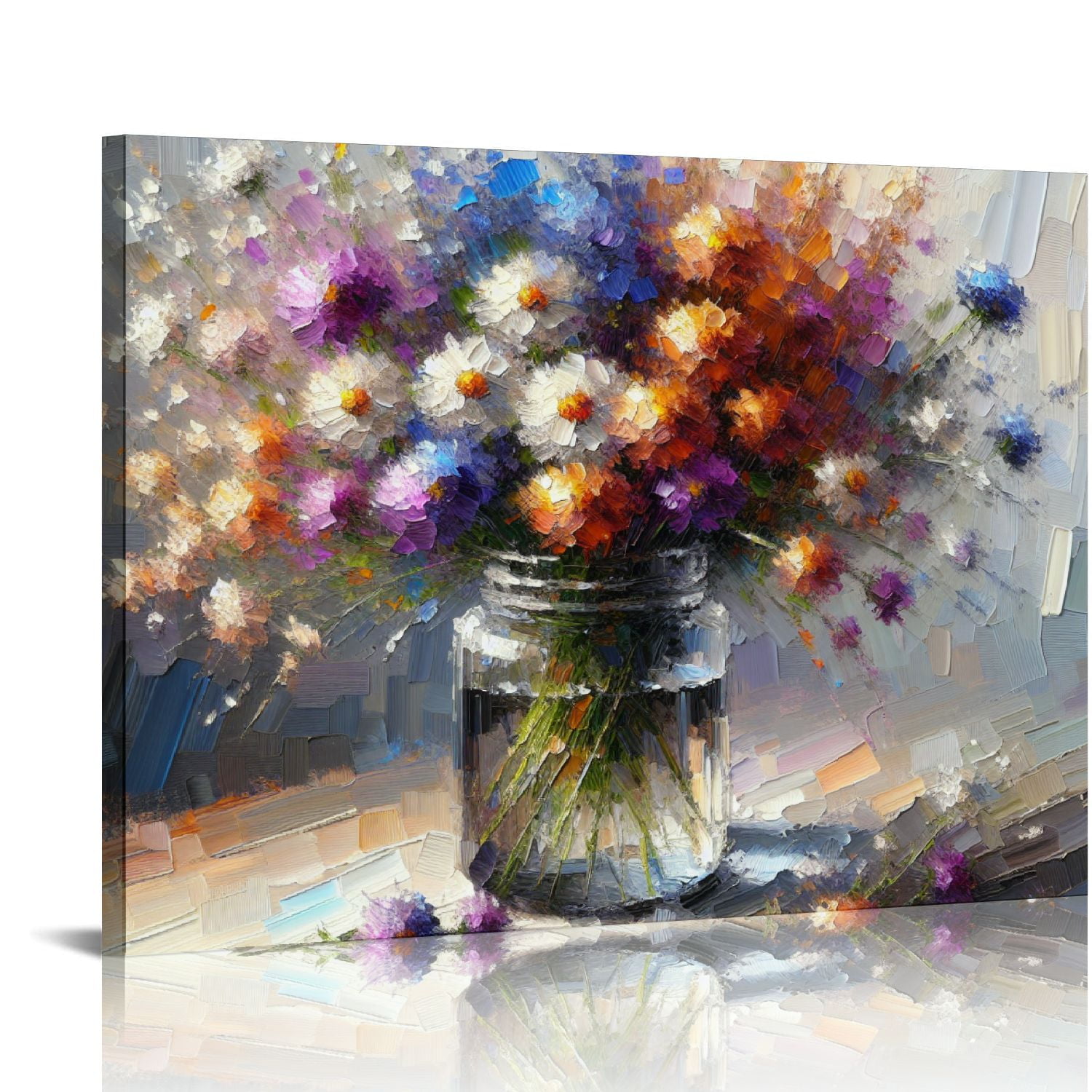 PIKWEEK Floral Botanical Bouquet Wall Art: Vintage Flowers in Crystal ... PIKWEEK Floral Botanical Bouquet Wall Art: Vintage Flowers in Crystal ...