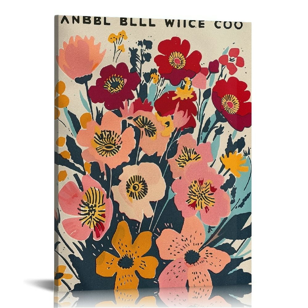 PIKWEEK Flower Market Poster Pink Flower Paintings for Wall Danish ... PIKWEEK Flower Market Poster Pink Flower Paintings for Wall Danish ...