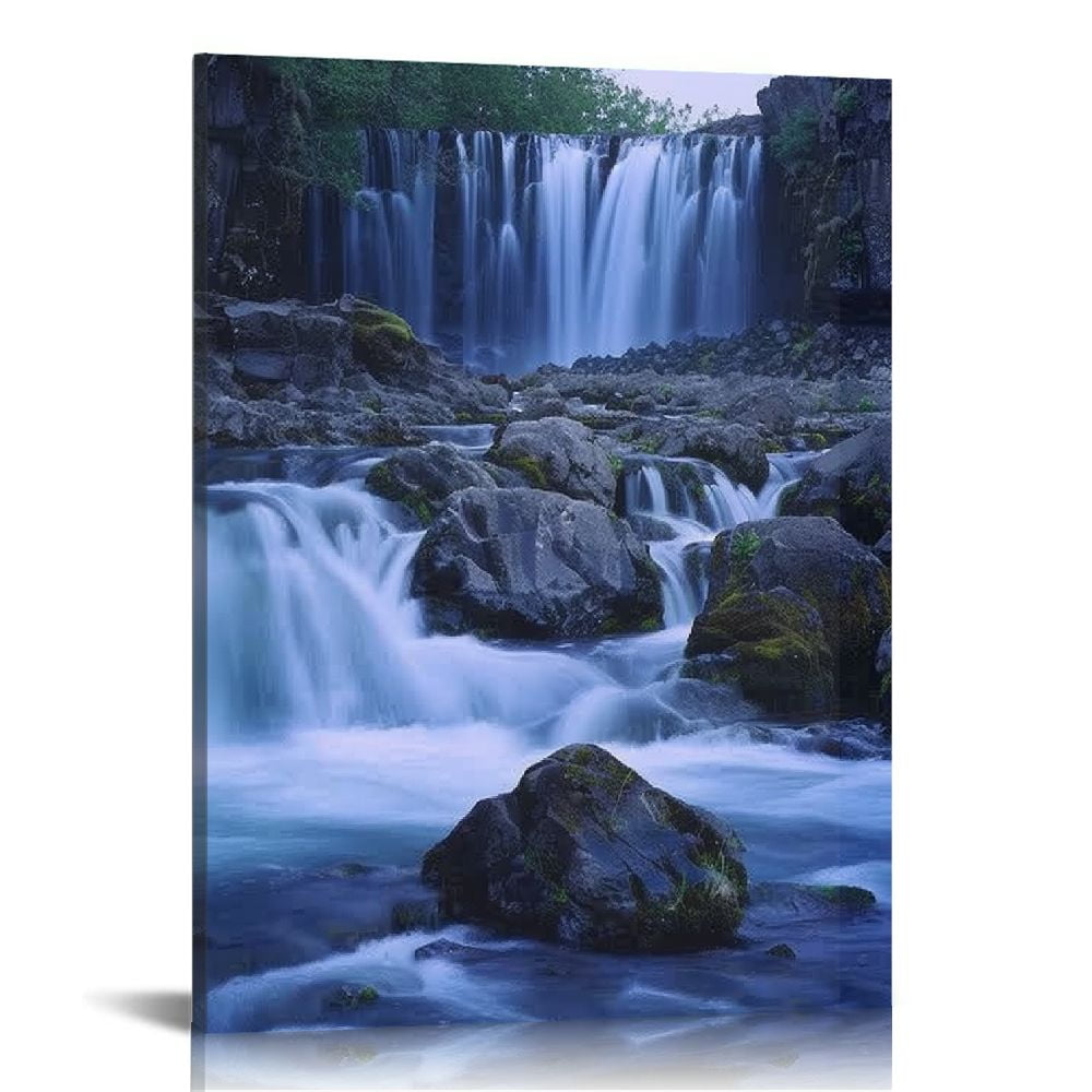 Wuche Flowing Waterfall, Öxarárfoss, Iceland Fine Art Print Modern ...