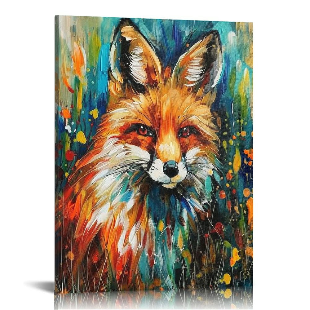 PIKWEEK Fox Decor Wall Art Banksy Fox Pictures Wall Decor Prints ...