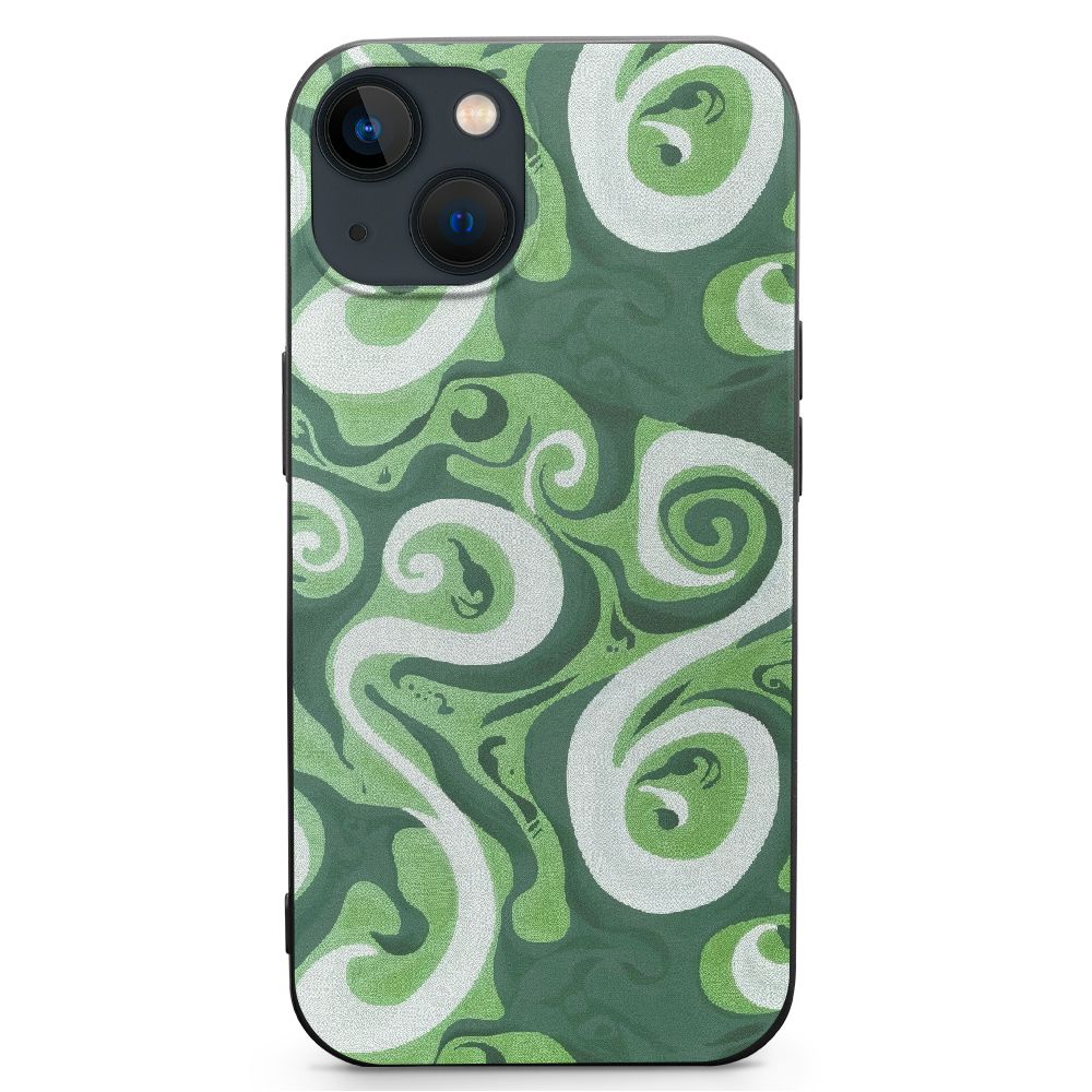 PIKWEEK Green Trippy Smile Face Case for iPhone 13 and 13 Pro,Aesthetic Cute Smiling Face Case ...