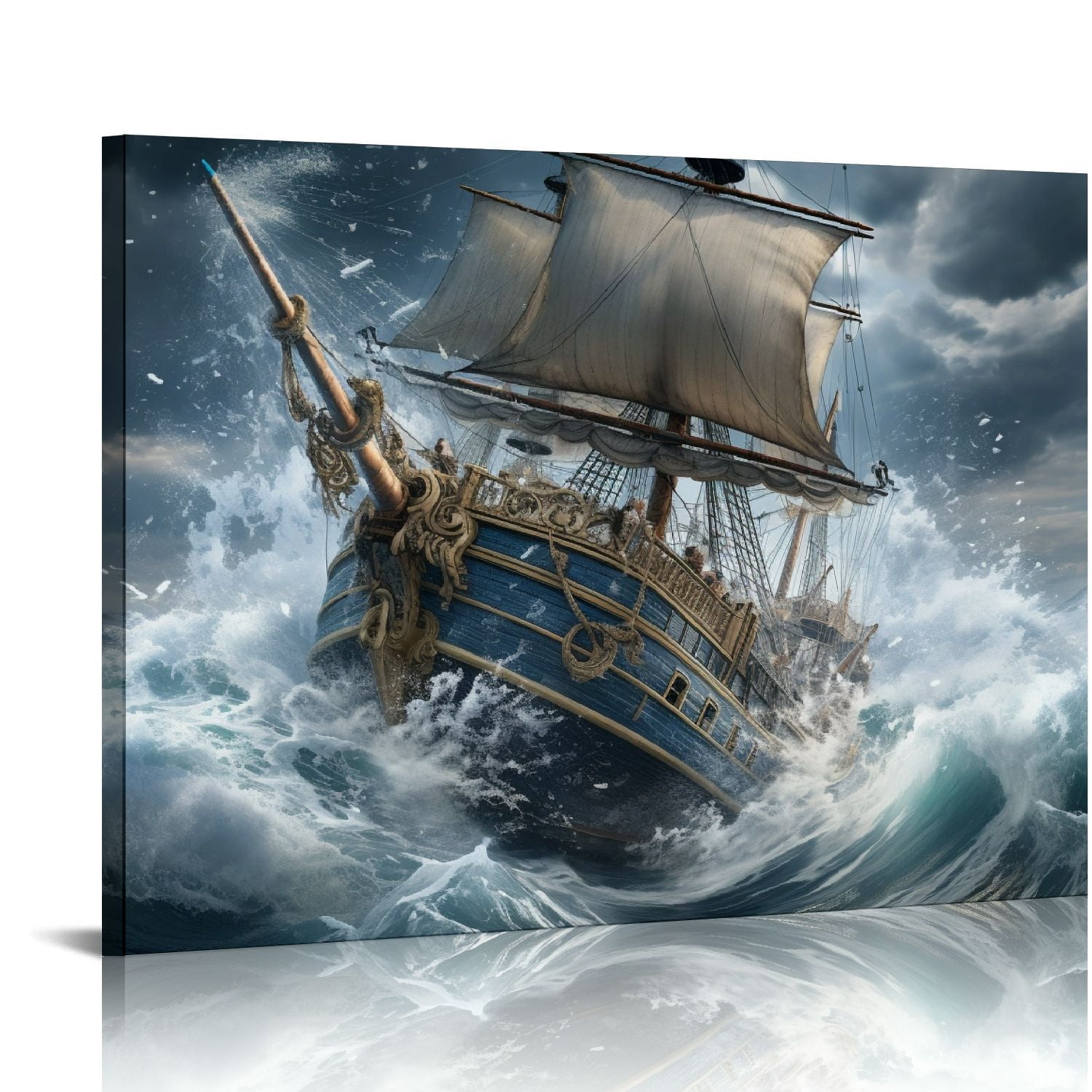 Wuche Inspirational Wall Art A Smooth Sea Never Made A Skilled Sailor ...