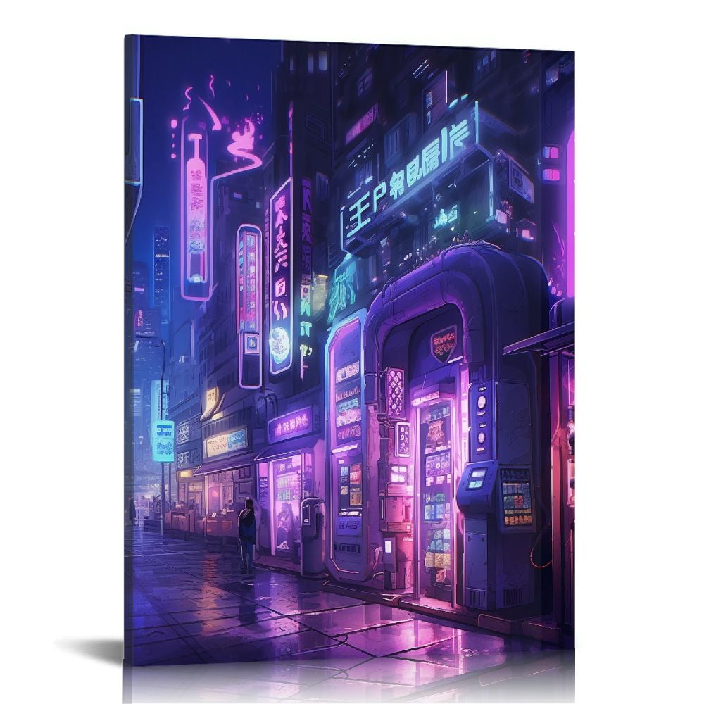 PIKWEEK Japan Art Poster - Japanese Print Artwork on Canvas - Tokyo ...