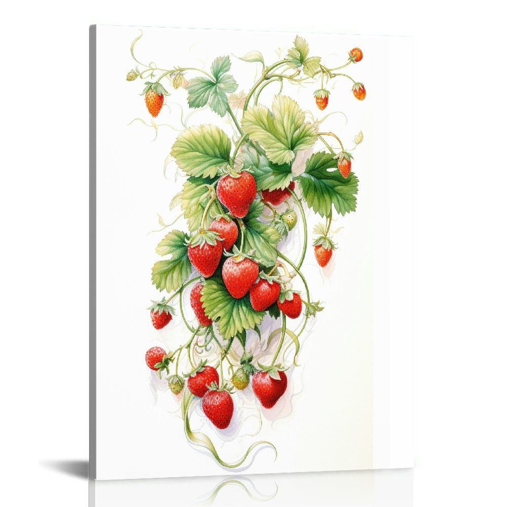 PIKWEEK Kitchen Wall Art Fruit Posters Prints Strawberry Pineapple ...