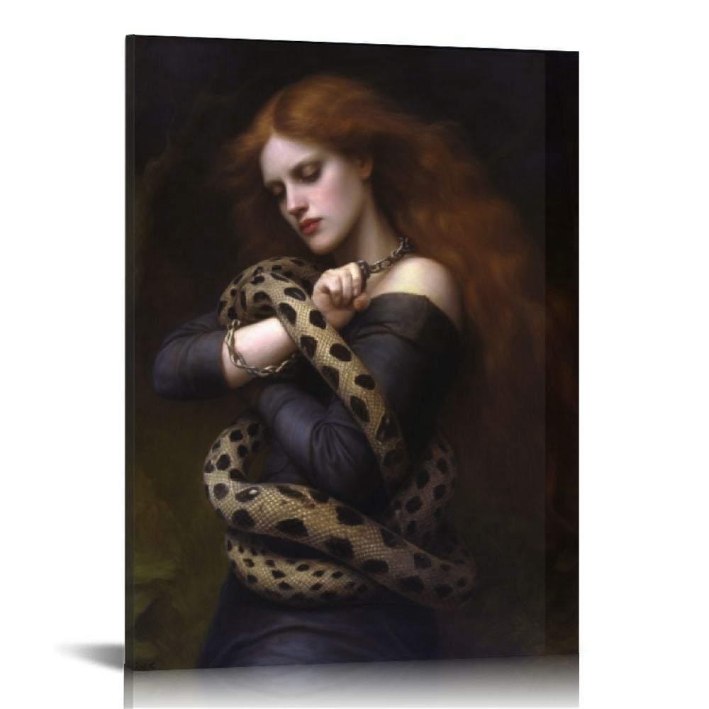 PIKWEEK Lilith Goddess Gothic Decor - Goth Room Decor - Woman and Snake ...