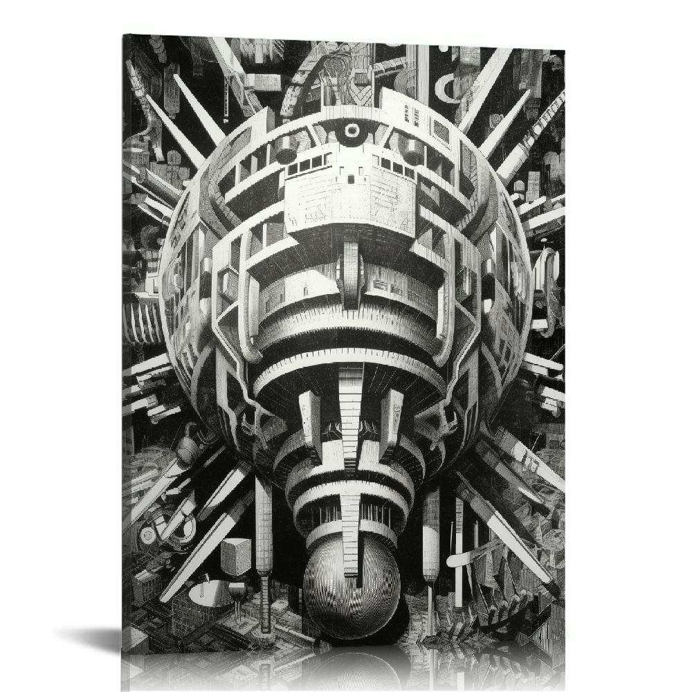 PIKWEEK MC Escher Poster Graphic Visual Art Illusion Art Poster Canvas ...