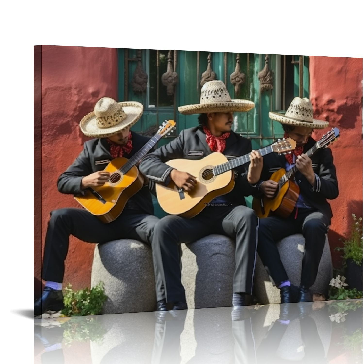 PIKWEEK Mexican Folk Music and Guitar Posters Room Aesthetics Canvas ...