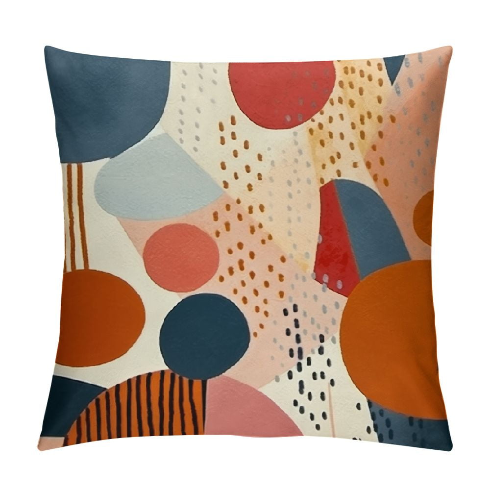 PIKWEEK Modern Geometric Abstract Pillow Covers Mid Century Minimalist ...