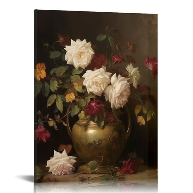 PIKWEEK Moody Floral Wall Art Painting Dark Academia Wall Decor Vintage ... PIKWEEK Moody Floral Wall Art Painting Dark Academia Wall Decor Vintage ...