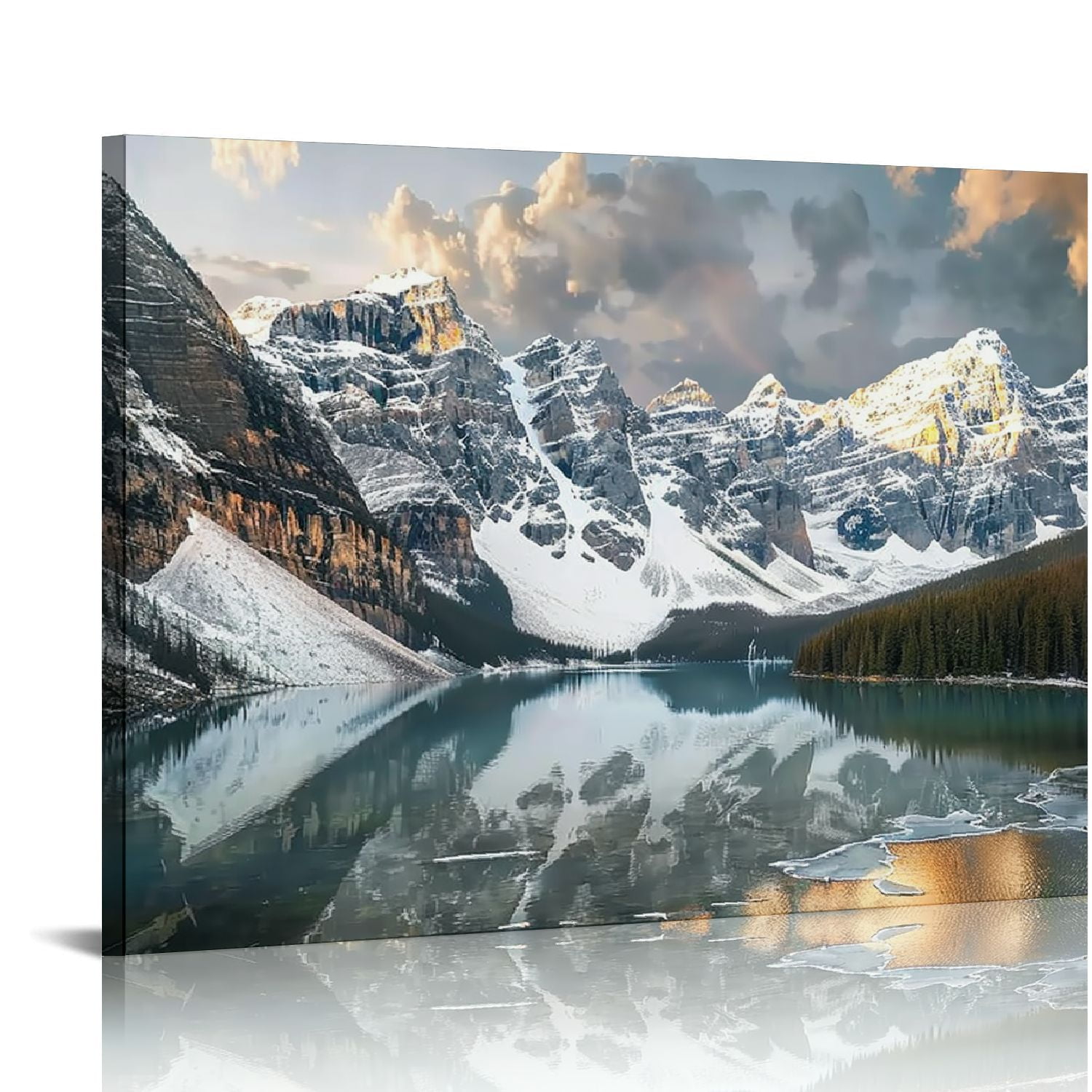 PIKWEEK Nature Wall Art Canvas Print: Lake Mountain Landscape Picture ...