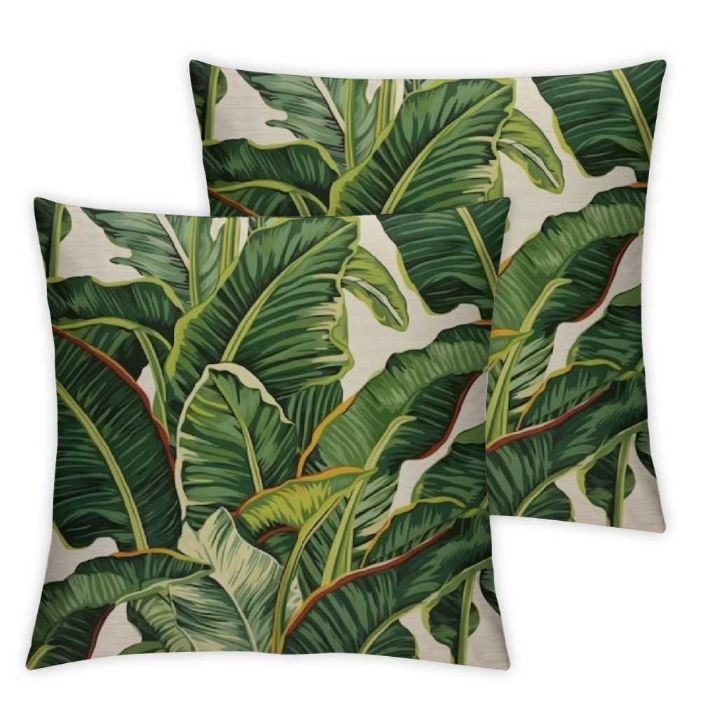 Wuche Palm Leaves Decorative Throw Pillow Cover Case,Tropical Palm ...