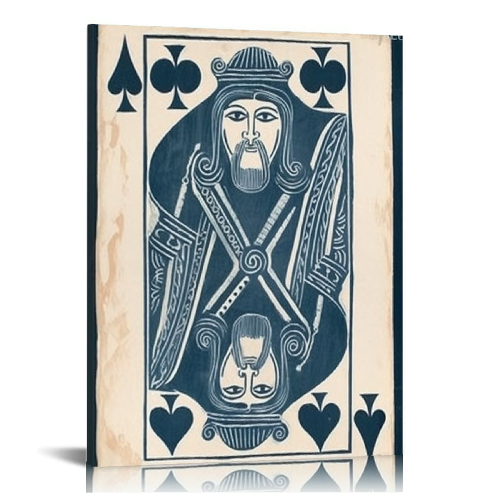 PIKWEEK Playing Card Canvas Wall Art Trendy Retro Wall Prints Ace Card ...