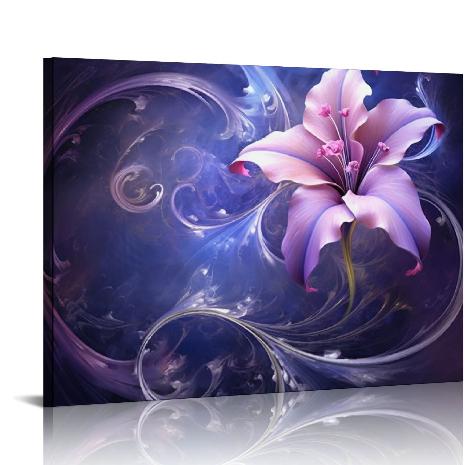 PIKWEEK Purple Picture Wall Art Purple Canvas Wall Art Abstract Purple ...