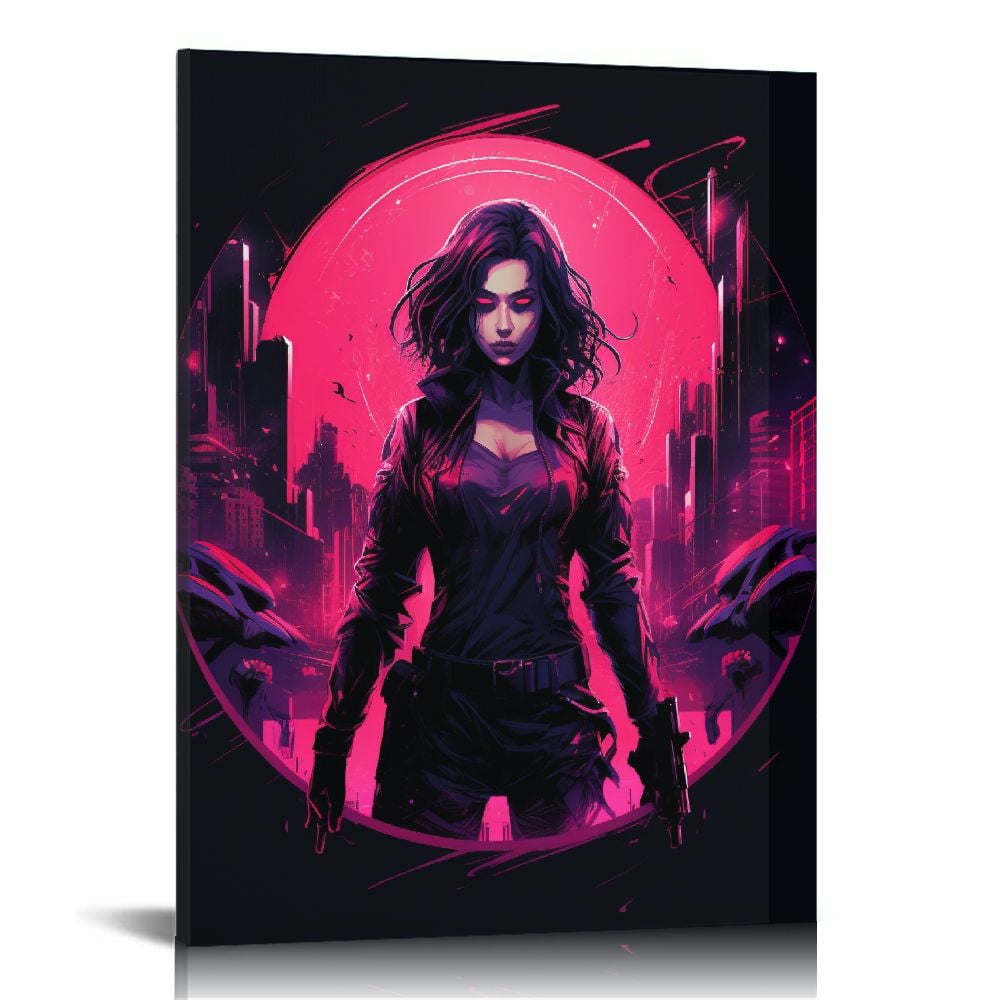 PIKWEEK Retro Asian Art Poster Geisha Samurai Decor Japanese Wall Decor ...