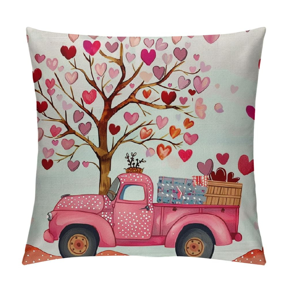 PIKWEEK Romantic Love Lumbar Pillow Covers Truck Love Tree Branches ...