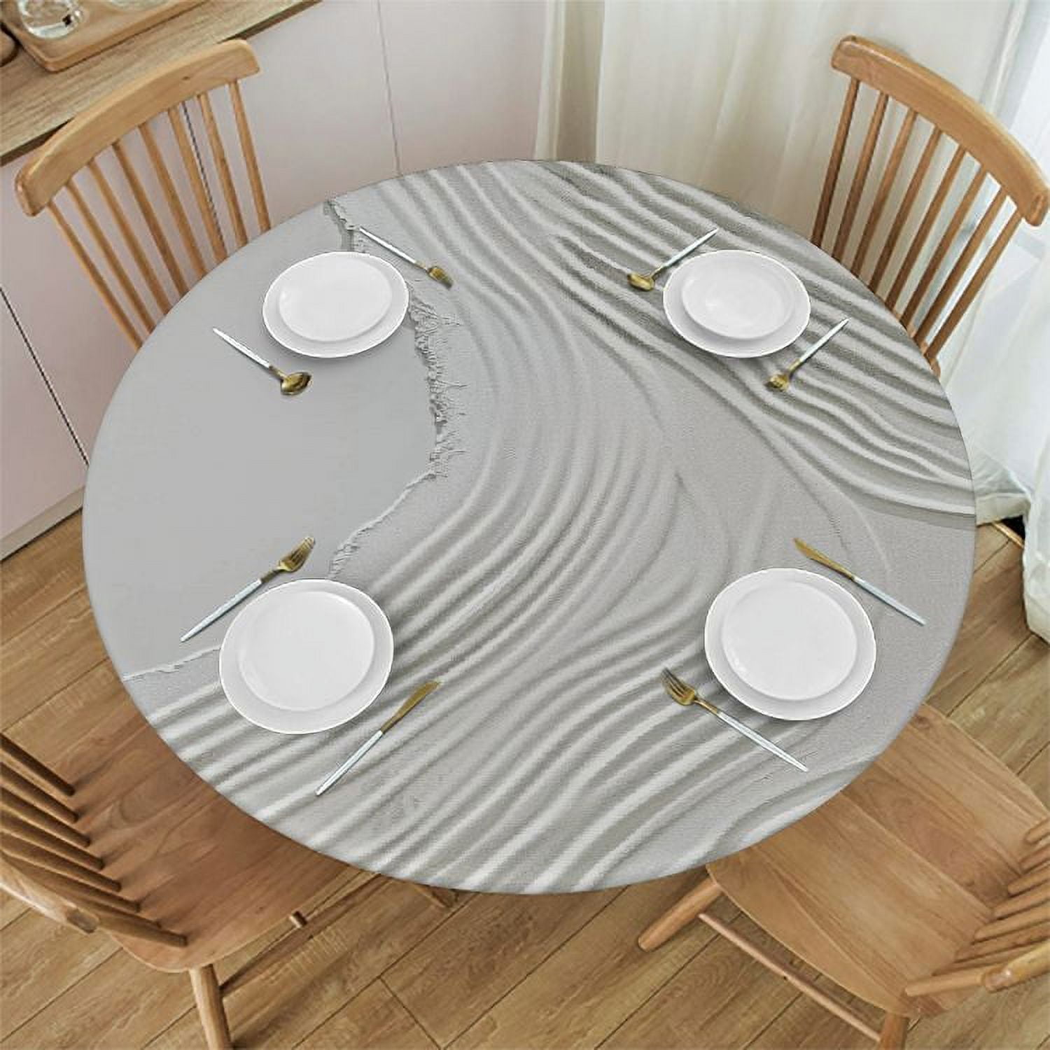 PIKWEEK Round Tablecloth for Picnic Dining Kitchen Farmhouse Minimalist ...