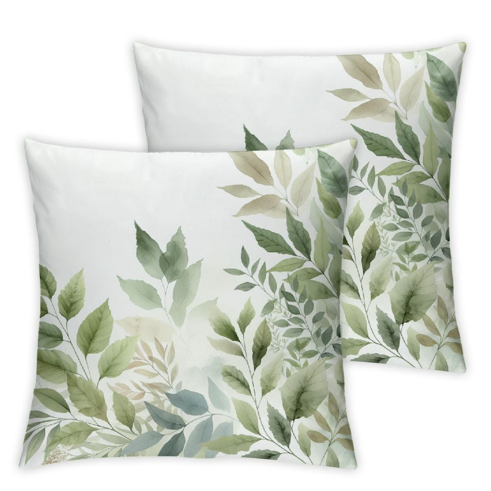 PIKWEEK Sage Green Pillow Covers 18x18 Set of 2 Fall Farmhouse Velvet ...