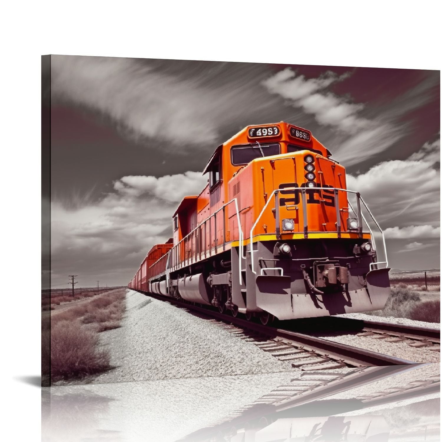 PIKWEEK Steam Train Rail Poster Room Aesthetic Canvas Poster Canvas ...