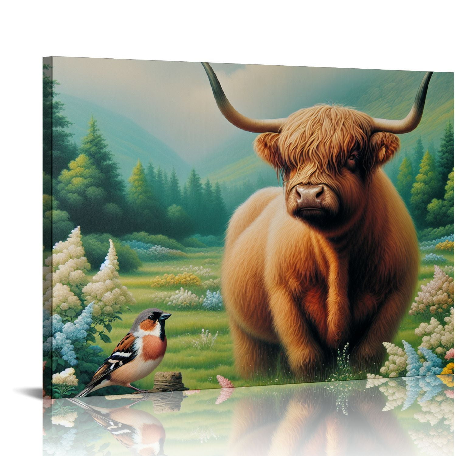 PIKWEEK Vintage Farmhouse Canvas Wall Art Rustic Farm Windmill Barn ...