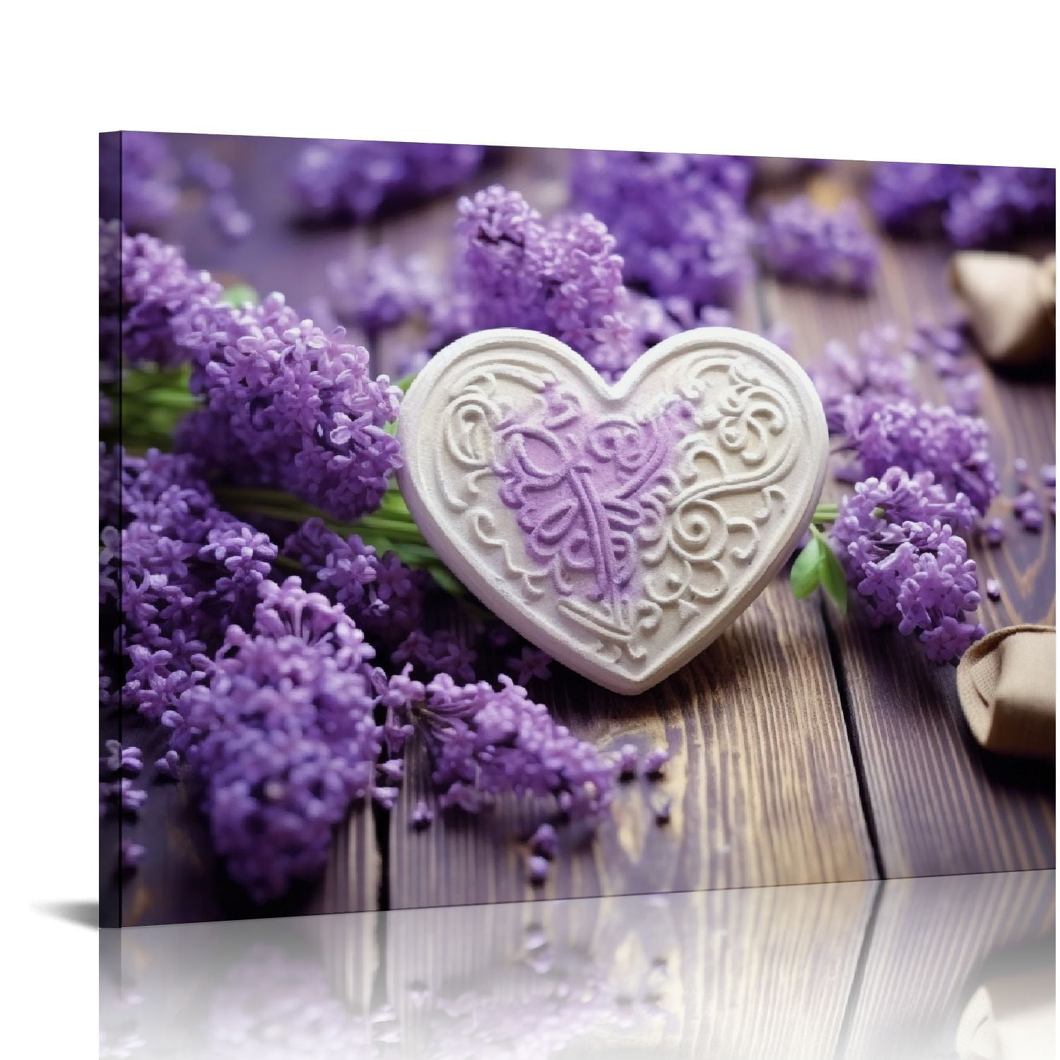 PIKWEEK Vintage Flower Romantic Lavender Canvas wall Art, Purple ...