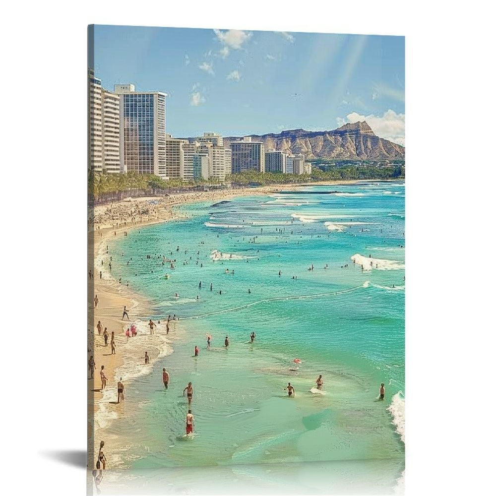 PIKWEEK Waikiki Beach Honolulu Hawaii Photo Photograph Sunset Palm ...