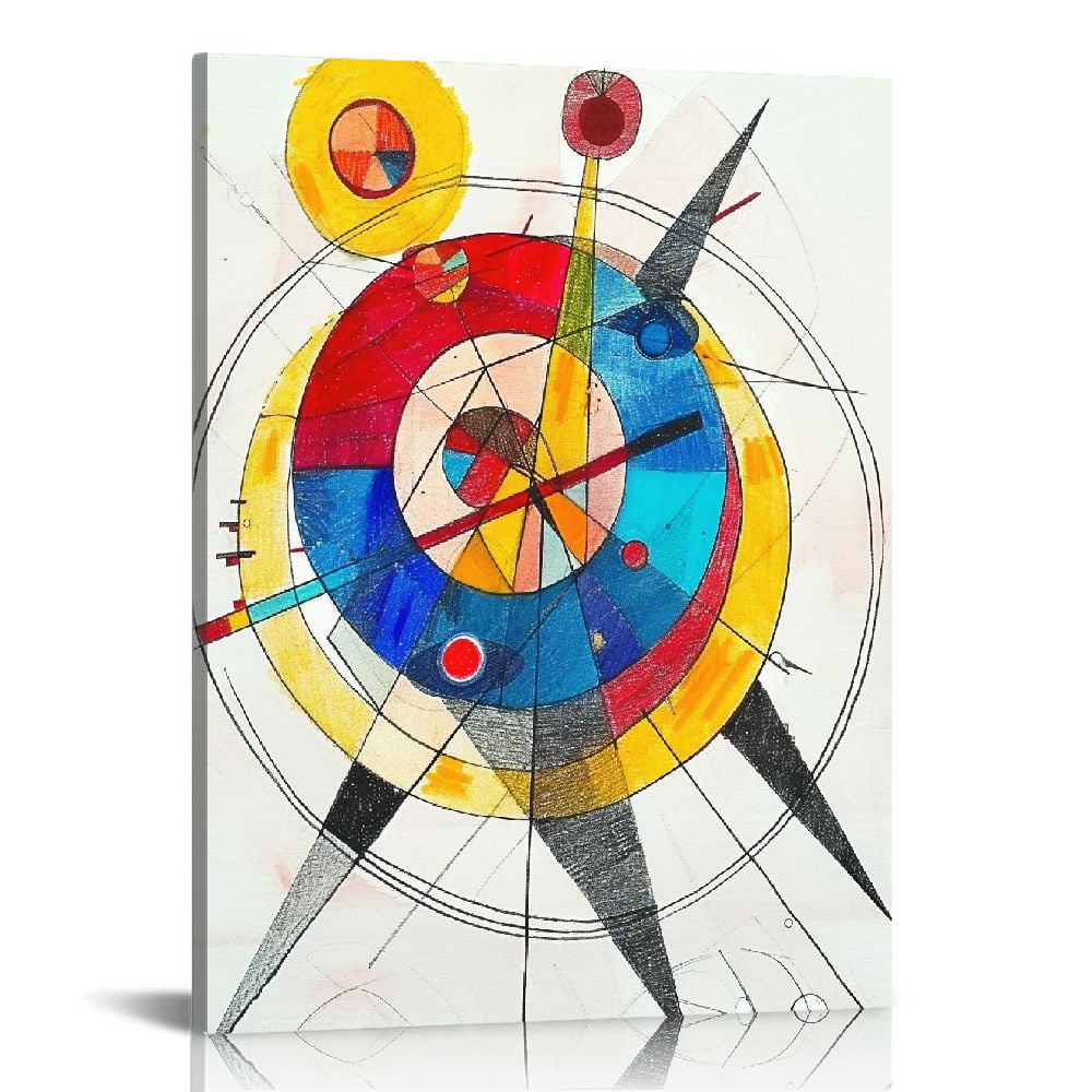 PIKWEEK Wassily Kandinsky Wall Art Canvas - Delicate Tension Print ...