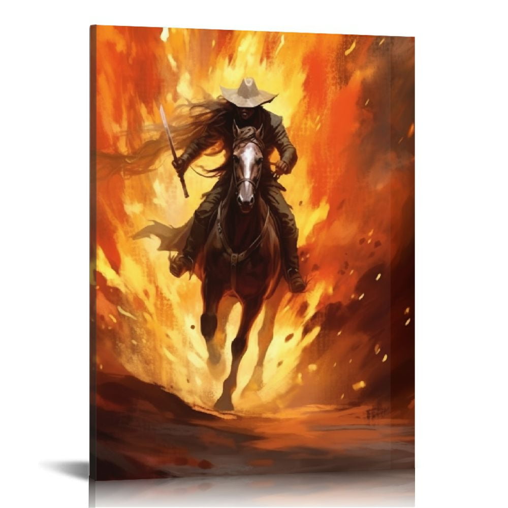 PIKWEEK Western Cowboys Print, Vintage Cowboy Decor, Cowboy Western ...