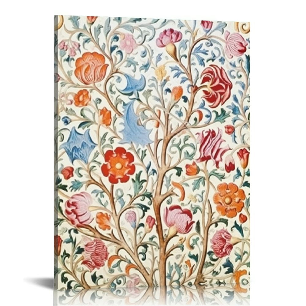 PIKWEEK William Morris Wall Art Canvas Strawberry Thief Posters Palm ...